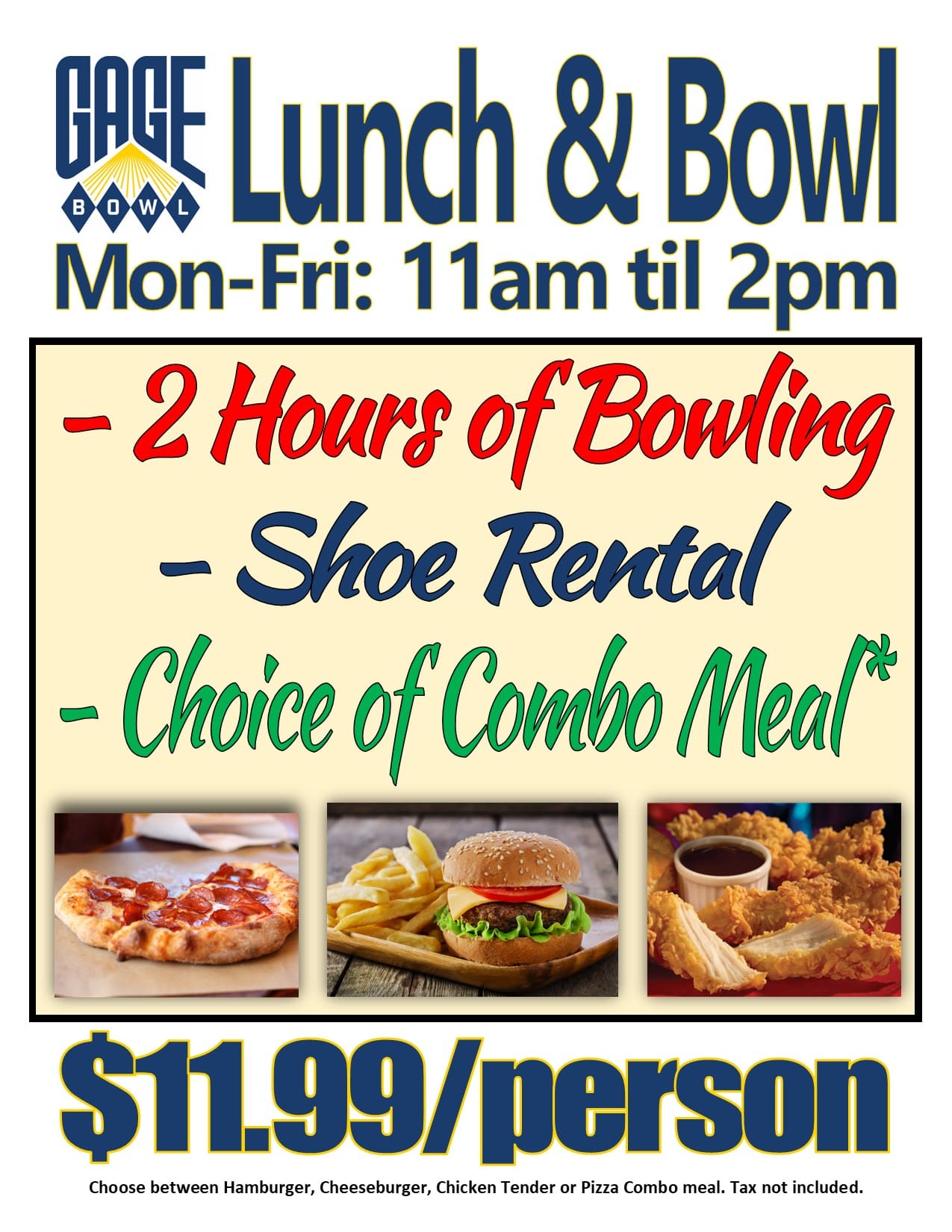 Specials | Events | Discounts | Gage Bowl | Topeka, KS