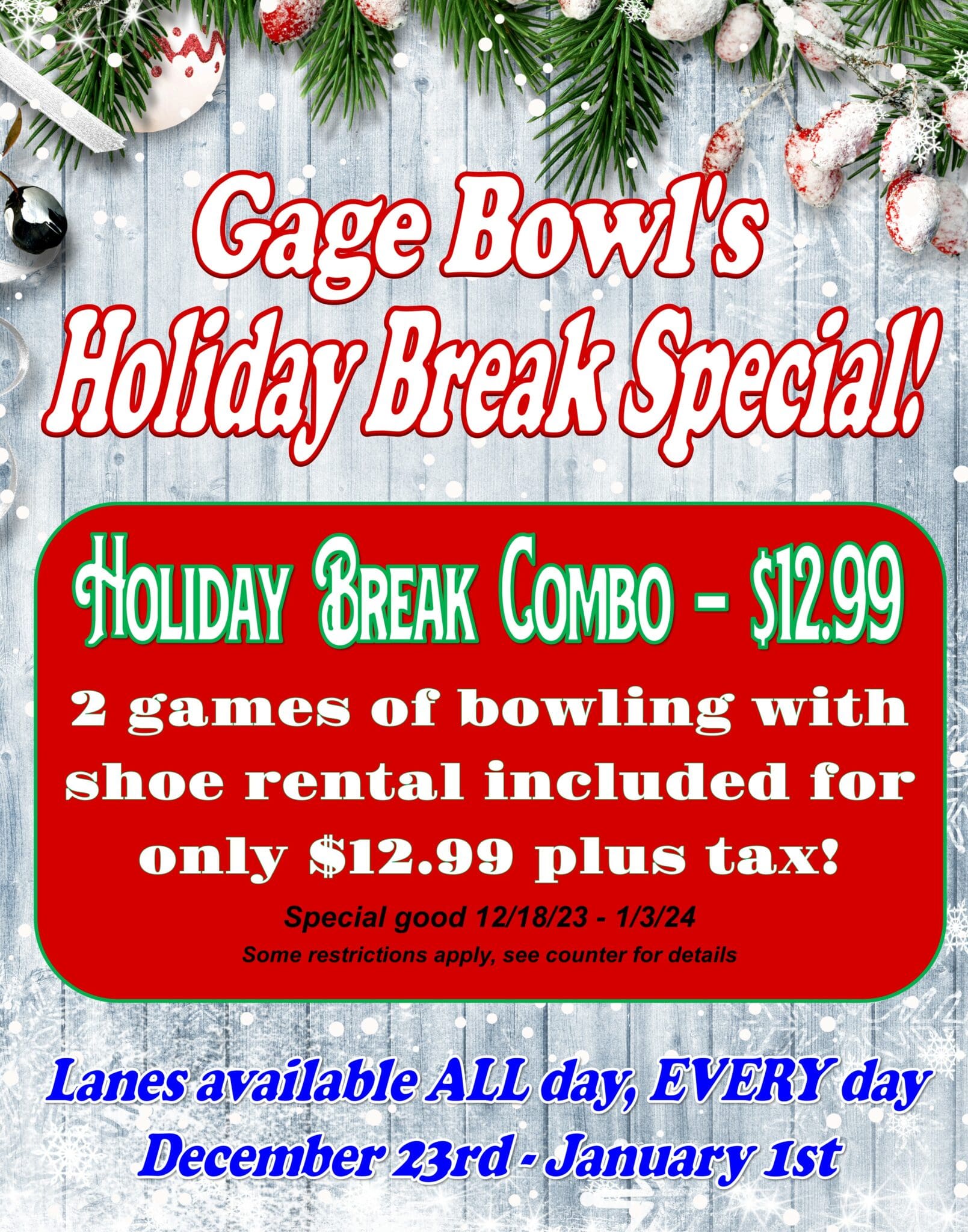 Bowling Alley | Family Fun | Gage Bowl | Topeka, KS
